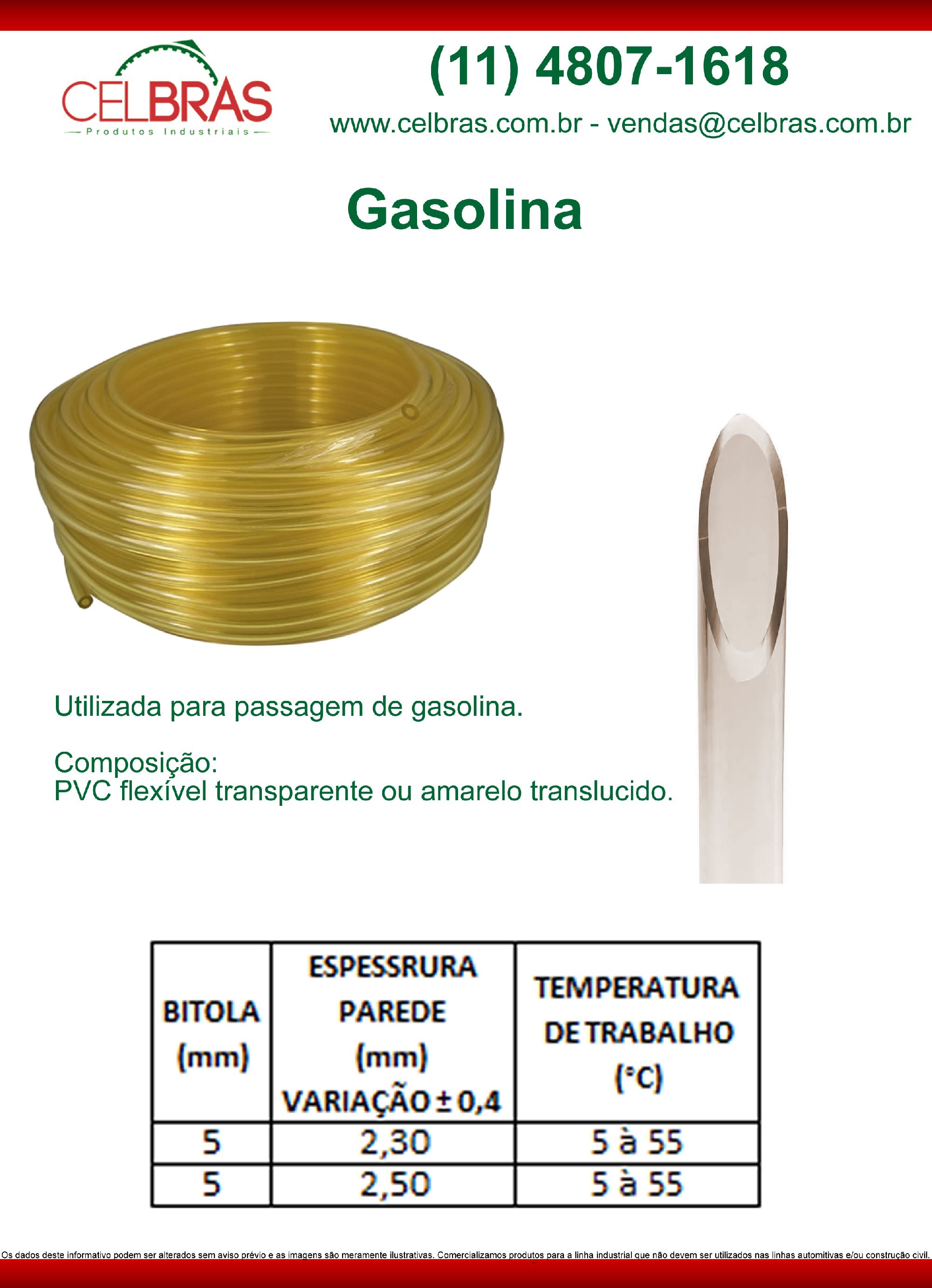 Celbras - PVC Gasolina
