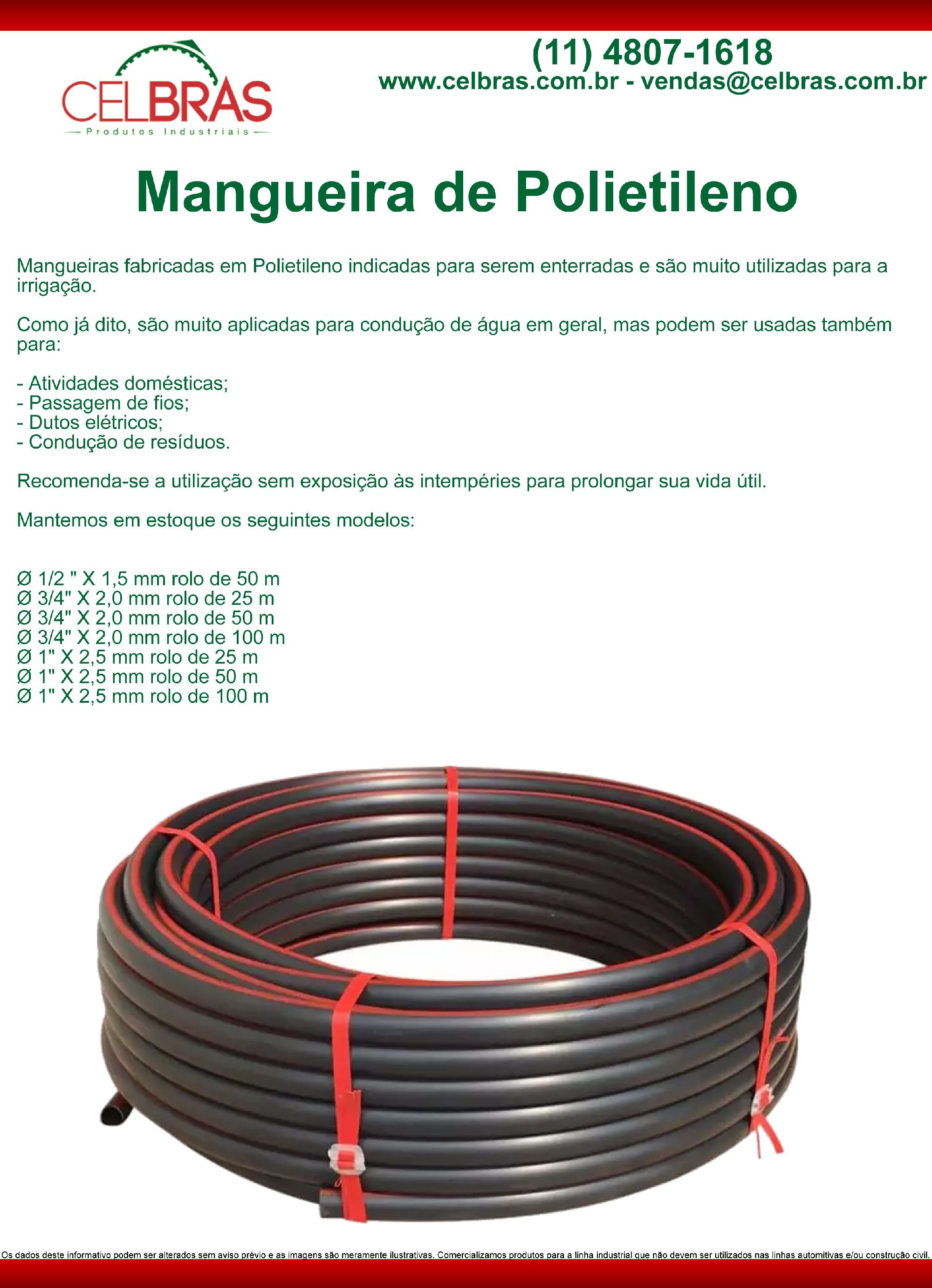 Celbras - Polietileno Preta